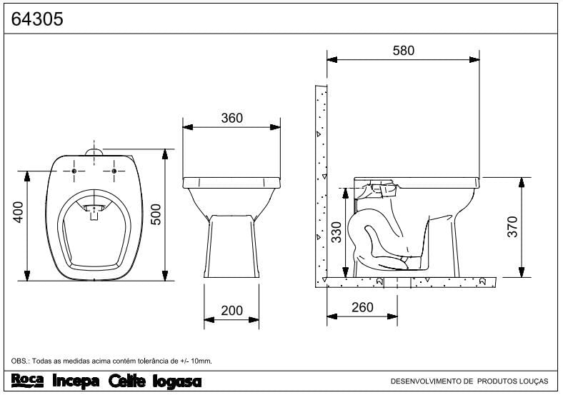 Bacia Convencional Art Branco Incepa - Casa Mimosa