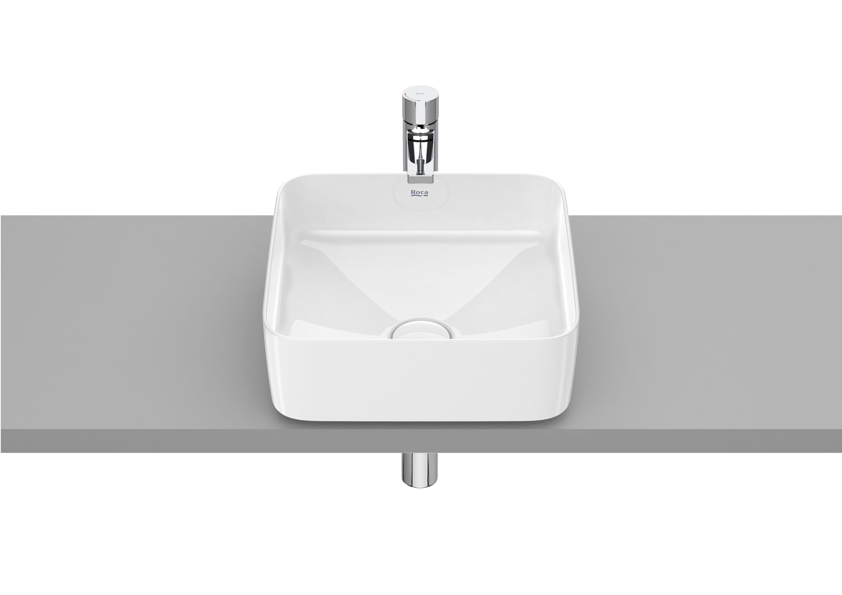 Cuba de Apoio de 37cm Inspira Square Ref. A32753200B Branco Roca - Casa ...